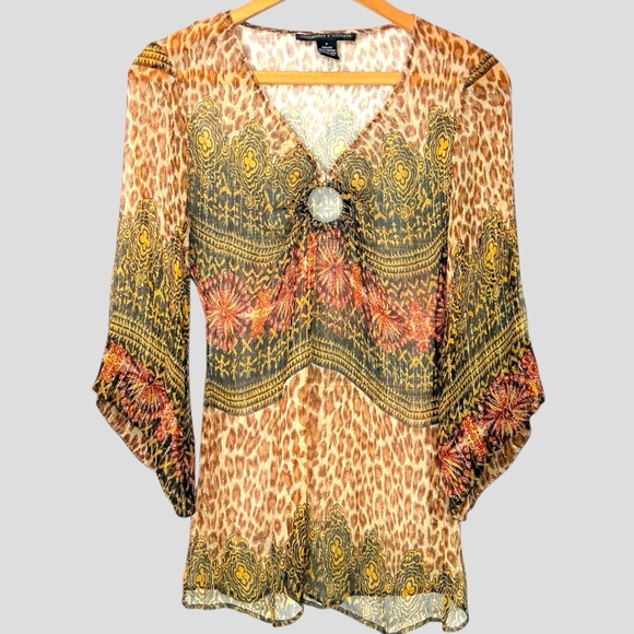 Alexander & Vittoria | Tops | Whimsigoth Fairy Grunge Sheer Silk Top ...
